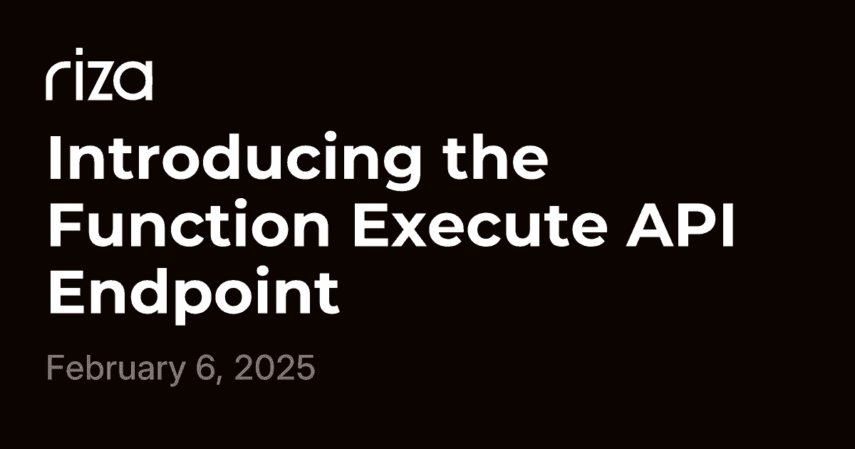 Introducing the Function Execute API Endpoint | Riza Blog Introducing the Function Execute API Endpoint | Riza Blog