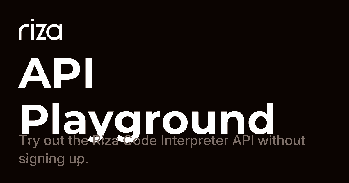 API Playground | Riza