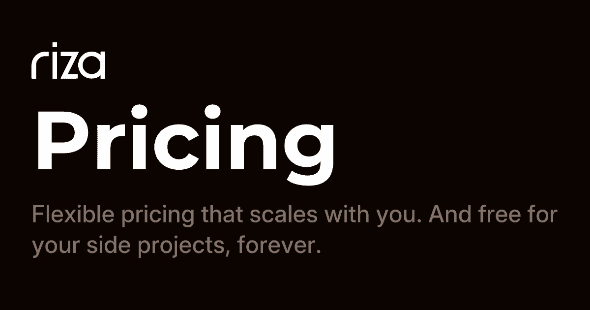 Pricing | Riza