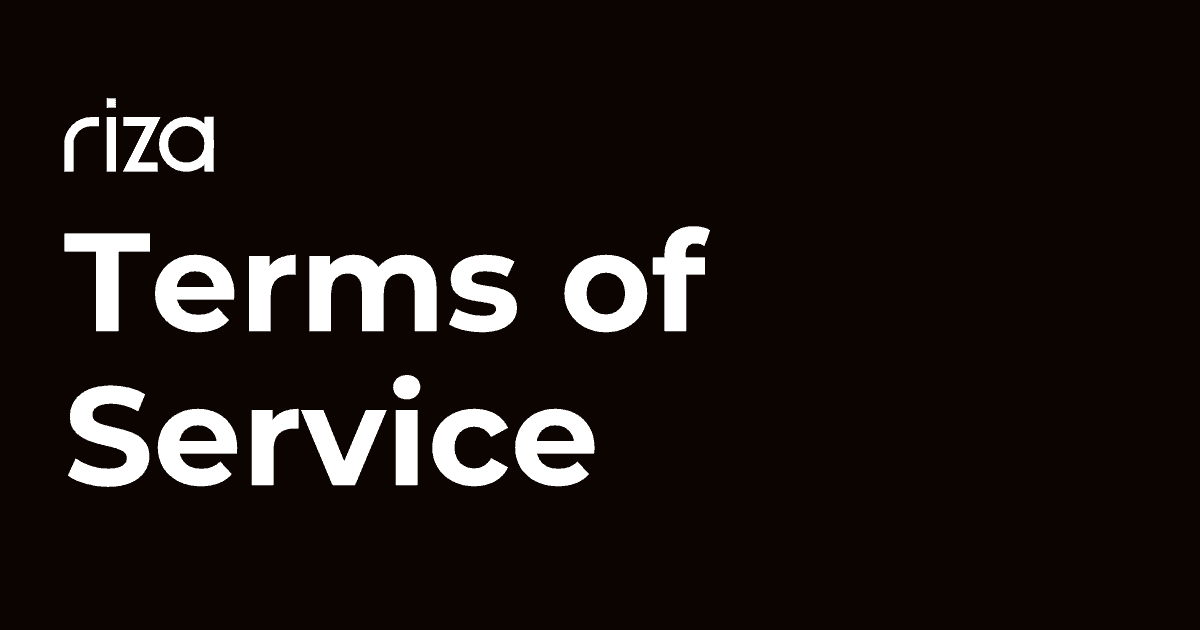 Terms of Service | Riza